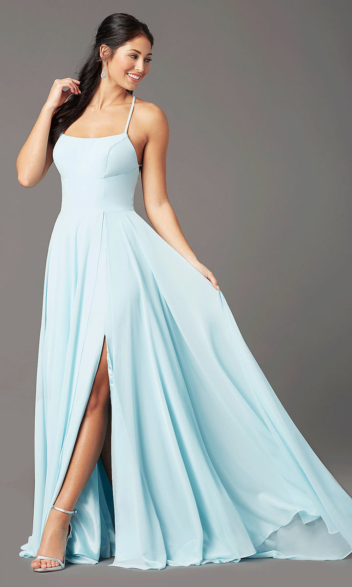 Long Square-Neck Formal Prom Dress – iwearmystyle